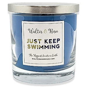 Walter & Rosie Candle Co. - Just Keep Swimming 11oz Scented Candle Inspired by Disney Pixar's Finding Nemo - The Happiest Scents on Earth - Soy Blend - Up to 40 Hrs