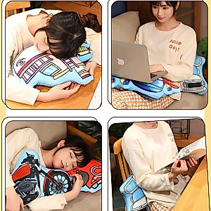 XItbyja 3D Vehicle Shaped Pillow Truck Stuffed Animal Stuffed Car Truck Plush Pillow Cute Car Plush Pillow Decorative Throw Pillows Cushion for Bed Sofa Car Couch Decor Agitator Truck