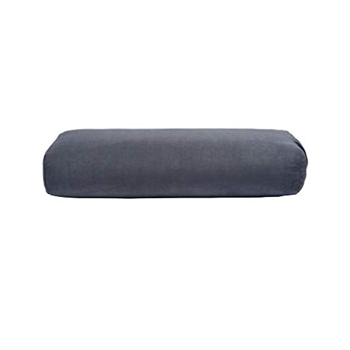 Manduka Yoga Rectangle Bolster Pillow - Firm, Removable eQua Cover, Easy Carry Handle - Thunder Grey, 28" x 11.75" x 5"