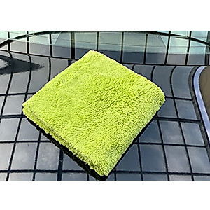 GLOSSONLY Edgeless Plush Microfiber Towels for Cars, Professional Car Drying Towels, Car Detailing Microfiber Cleaning Cloths 6 Pack - Lint-Free, Scratch-Free, Highly Absorbent 500GSM 16in x 16in