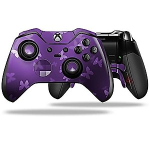 Bokeh Butterflies Purple - WraptorSkinz Decal Style Vinyl Skin Wrap compatible with XBOX One ELITE Wireless Controller (CONTROLLER NOT INCLUDED)