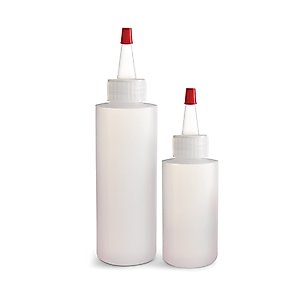 Mrs. Anderson's Baking Mini Squeeze Bottles with Caps, Clear, 2-Ounce and 4-Ounce, 2-Piece Set
