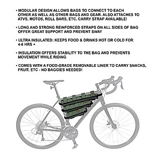 STASHERS Small Realtree Camo 2-Can Modular Insulated Adventure Bag Bike Bag Frame Bag Handlebar Bag Day Pack Hiking Bag Can Sling Beer Sling