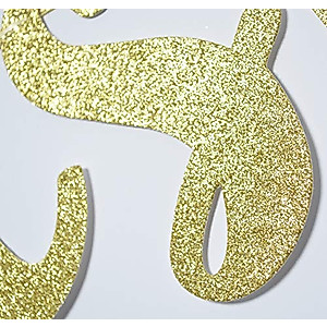 Best Day Ever Banner Hanging Garland for Wedding Decorations Bridal Shower Photo Prop Engagement Party Sign (Gold Glitter)