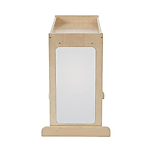 ECR4Kids Streamline Toddler Dress-Up Island, Costume Organizer, Natural