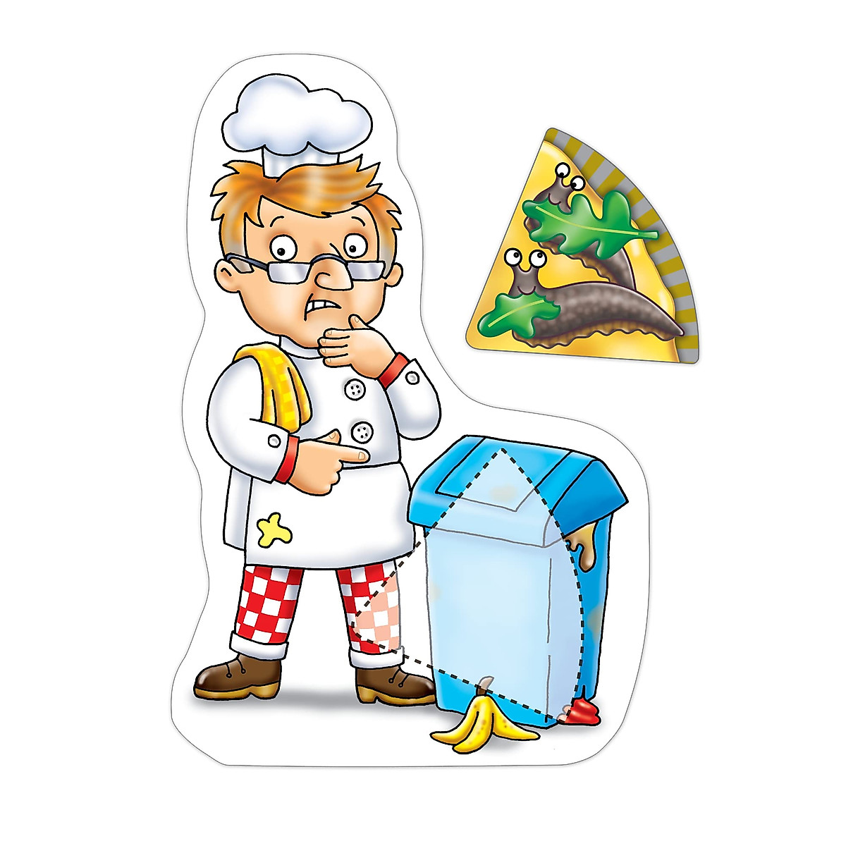 ORCHARD TOYS Moose Games, Pizza! Game. Match Colors and Shapes to Make a Perfect Pizza. for Ages 3-7 and 2-4 Players