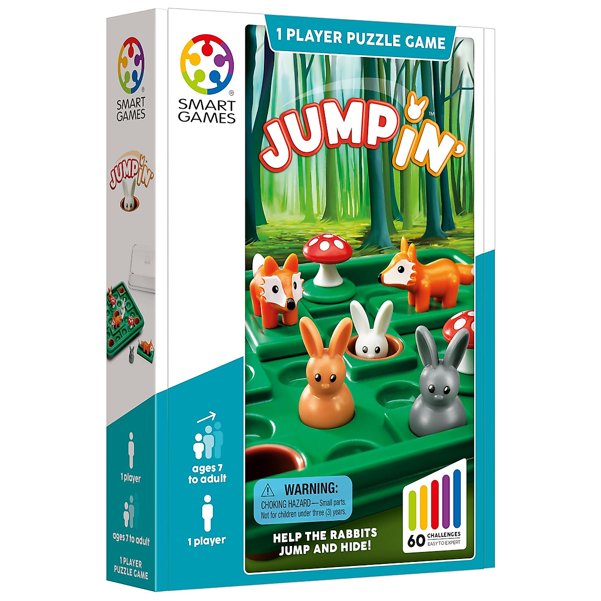 SmartGames Jump in’, a Cognitive Skill-Building Travel Puzzle Game for Kids and Adults Ages 7 & Up, 60 Challenges in Travel-Friendly Case.