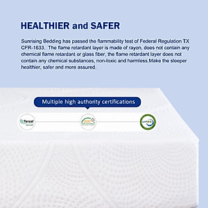8 Inch No Fiberglass Organic Memory Foam Mattress King, Mattress in a Box, Motion Isolation Individually Wrapped Pocket Coils Mattress, Pressure Relief, Medium Firm Support, CertiPUR-US