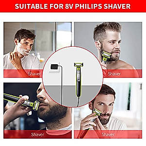 MEROM One Blade QP2630 Charger Compatible with Philips HQ850 Power Cord, Compatible with Philips Norelco Oneblade 8V Charger QP2530, QP2630 Trimmer Charging Cord