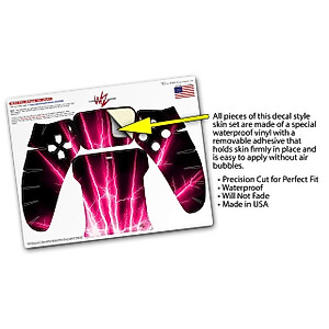 WraptorSkinz Skin Wrap compatible with Sony PS5 DualSense Controller Lightning Pink (CONTROLLER NOT INCLUDED)