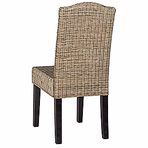 Safavieh Home Collection Ozias Grey Wicker 18-inch Dining Chair