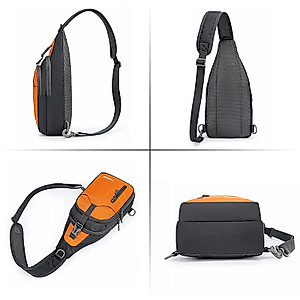 Peicees Sling Bag Backpack for Women Mens Crossbody Bag Lightweight Unisex Shoulder Chest Daypack Hiking Backpack for Outdoor