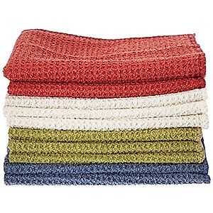 Eurow Microfiber Waffle Weave Fast Drying Absorbent Dish Cloths, Set of 10