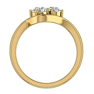 2-Stone Diamond Wedding Ring Set for Women 14K Gold 0.36 carat (G,VS) (Ring Size 10)