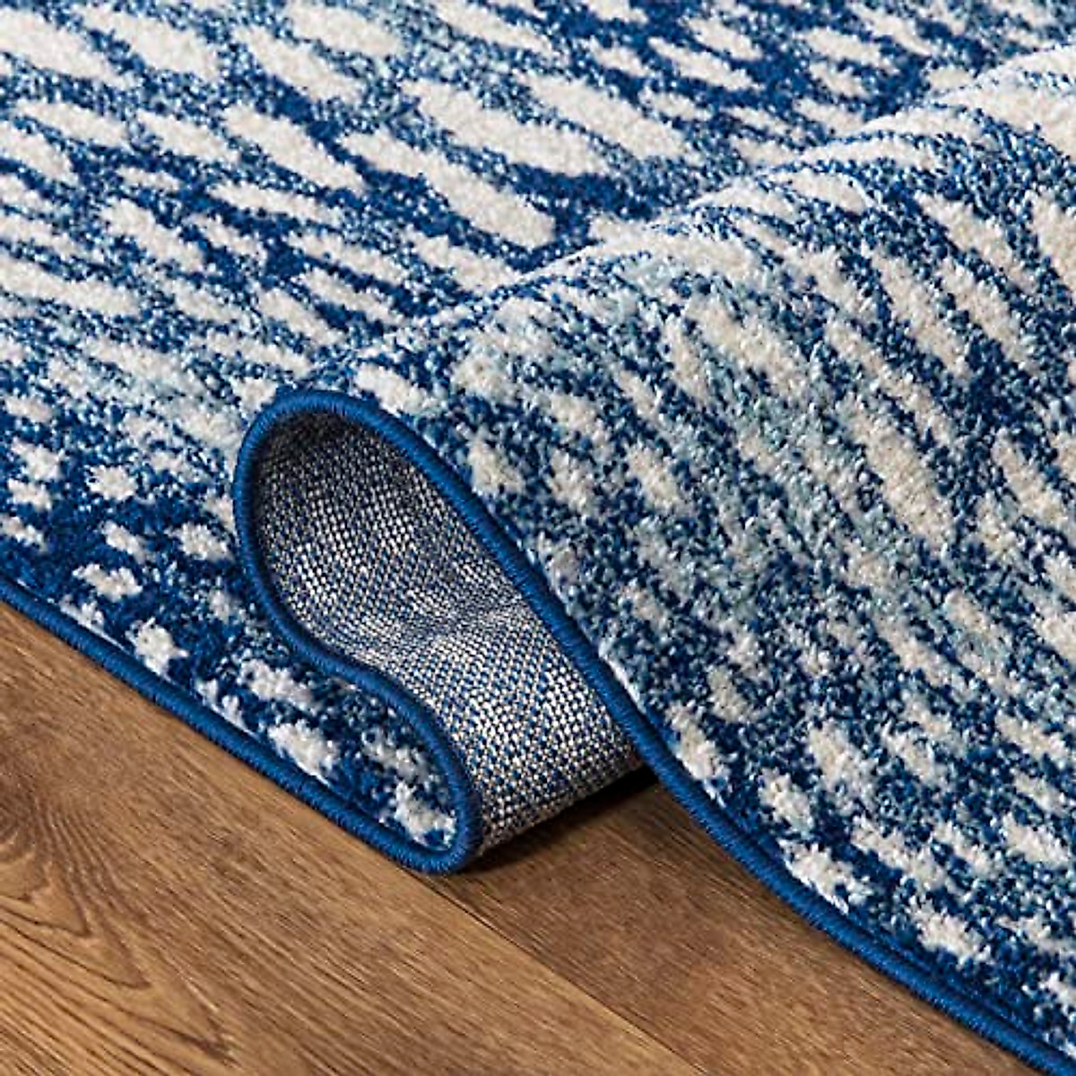 Abani Area Rug - 4x6 - Antelope Collection - Indoor Use - Blue & Cream Animal Print - Medium Pile-Turkish Made-Stain & Shed Resistant Livingroom Bedroom Kitchen Office-Safe for Kids & Pets-Soft Feel