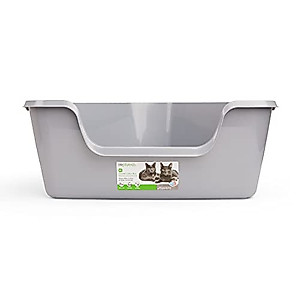 So Phresh High-Back Corner Grey Litter Box, 26.25" L x 21.5" W x 10" H