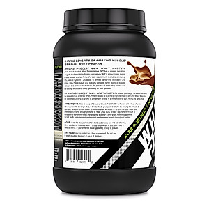 Amazing Muscle 100% Whey Protein Powder *Advanced Formula with Whey Protein Isolate Along with Ultra Filtered Whey Protein Concentrate (Cookie & Cream, 2 Lb)