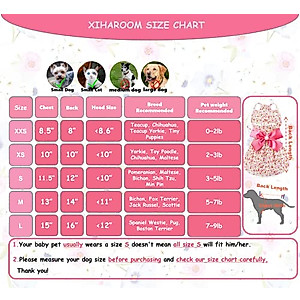 MSNFOASM 4pcs-New Spring Summer Puppy Dog Dress,Cute Colored Sun Flower Dog Bow Skirt for Small Girl Dogs(Floral,M)