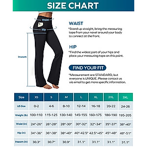 Ewedoos Yoga Pants Women High Waisted Pants with 3 Pockets Bootcut Yoga Trouser Style Yoga Pants Stretchy Work Pants Gray