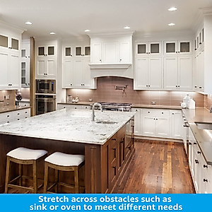 TORCHSTAR 3.3FT Extension Cable, Under Cabinet Light Extension Cable, Interconnect Cable, Male to Female, Pack of 2