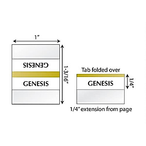 Tabbies Catholic Gold-Edged Bible Indexing Tabs, Old & New Testament Plus Catholic Books, 90 Tabs Including 71 Books & 19 Reference Tabs (58330)