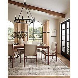 Magnolia Home by Joanna Gaines x Loloi Millie Collection MIE-01 Silver / Dove 7'-10" x 10' Area Rug