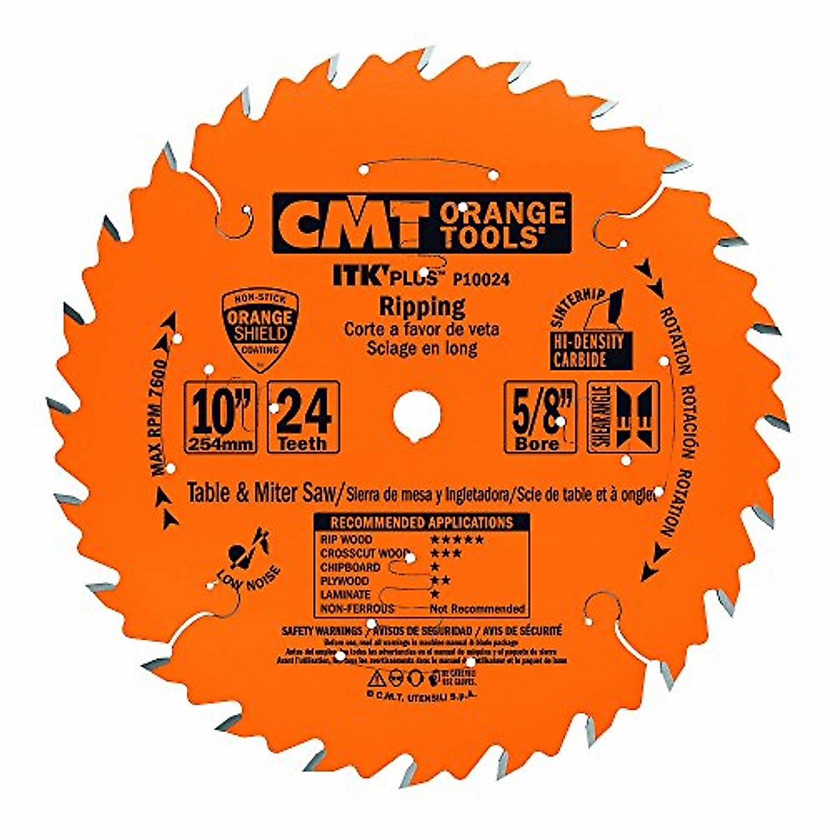 CMT P1001C One Ripping + One Finishing Blade Combo Pack for Soft/Hardwood, Plywood and OSB Panels, Orange