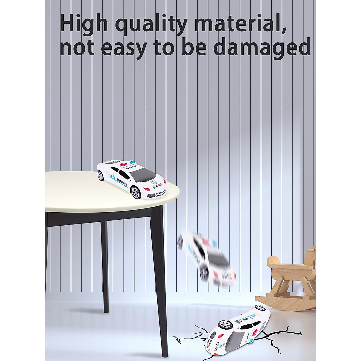 Police Car Toy for Boys, Girls, Kids, Police Car Toys with Lights and Siren, Interactive Educational Gift Toys for 3 4 5 6 7 Year Old Boys Girls