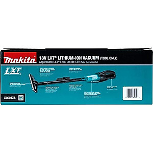 Makita XLC02ZB 18V LXT Lithium-Ion Cordless Vacuum, Tool Only