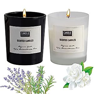 2 Pack Soy Candles for Home Scented Aromatherapy Candle Christmas Scented Candles Set for Men &Women Natural Long Lasting Jar Candles for Holiday Birthday Mother's Thanksgiving Day Valentine'sDay