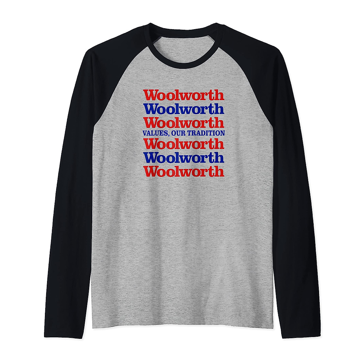 Woolworth Store Retro Vintage Raglan Baseball Tee