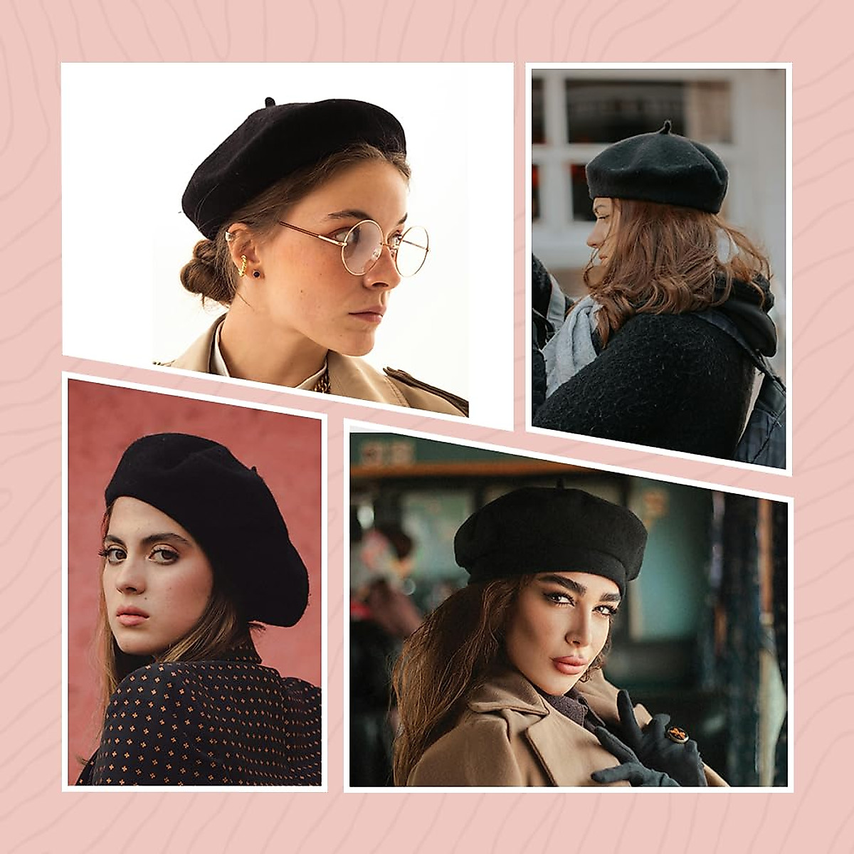 CoverYourHair Berets for Adults - French Beret - Artist Hat - 12 Pack