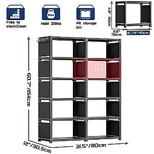 Mavivegue Bookshelf,10 Cube Storage Organizer,Book Shelf Organizer,Tall Bookcase Shelf,Book Cases/Shelves,Black Cube Shelf,Cubbies Closet Storage Organizer Shelves for Bedroom,Living Room,Home,Office