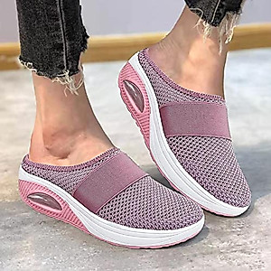 Kumprohu Orthopedic Shoes - Womens Breathable Shoes Sneakers | Orthopedic Walking Shoes with Air Cushion and Slip-On Sandals for Shopping, Working, Yoga Walking Pink