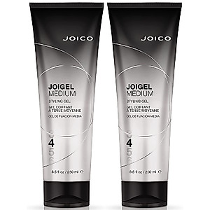 JoiGel Medium Styling Gel | For Most Hair Types | Add Body and Volume | Lock In Moisture & Boost Shine | Thermal Heat & Humidity Protection | Protect Against Pollution | 8.5 Fl Oz (Pack of 2)