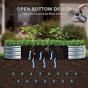 Galvanized Raised Garden Bed 6 x 3 x 1ft Easy Quick Garden Setup Raised Garden Boxes Outdoor Planter Box Optional Size Rustproof Planter Box With No Bottom For Vegetables, Flowers, Herbs 2-pack