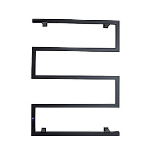 MUSUMI Towel Warmer, Electric Heated Towel Rack with Timer, 304 Stainless Steel Heated Towel Rail Wall Mounted 5 Bars Bath Towel Heater