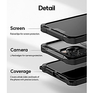 GOOSPERY Z Bumper Case with Strap and Magnetic Card Holder with Magsafe Shock Absorbing Dual Layer Structure TPU Edge Crystal Clear PC Cover with Shoulder Strap, Clear