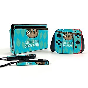 MightySkins Skin Compatible with Nintendo Switch OLED - Slow Sloth | Protective, Durable, and Unique Vinyl Decal wrap Cover | Easy to Apply, Remove, and Change Styles | Made in The USA