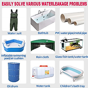 UZOU Flexible Tape, 4 in x 5 ft, Black,Thick Heavy Duty Rubberized Waterproof Tape - Seal and Patch Leaks, Works Underwater, Indoor Outdoor Projects - Home RV Roof Plumbing and Pool Repairs,White