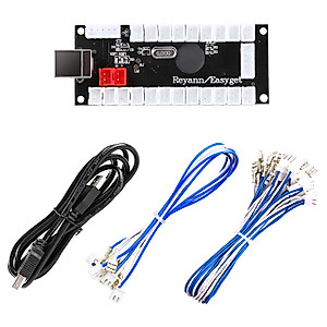 Qenker 2-Player Zero delay USB Encoder to Arcade Joystick and Arcade Buttons, USB Joystick Encoder for PC, MAME, Windows and Raspberry Pi