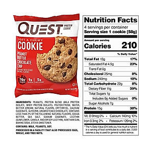 Quest Protein Cookie Variety Pack of 5 Flavors (10 Count) High Protein Low Carb Snack Bundle by ZIGGALOU®