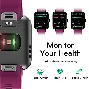 GERSVAR Smart Watch Bluetooth Calling (Answer/Make Call) 42mm Touch Screen, 100 Sports Modes Fitness Tracker with Heart Rate Monitor Blood Oxygen IP68 Waterproof,Compatible with Android iOS