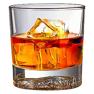 HAUNIO Whiskey Glasses Set of 4, 10 Oz Old Fashioned Crystal Whiskey Glasses with Eagle Pattern, Thick Bottom and Luxury Box for Scotch, Bourbon, Liquor, Cognac and Cocktails, Gifts for Father Men
