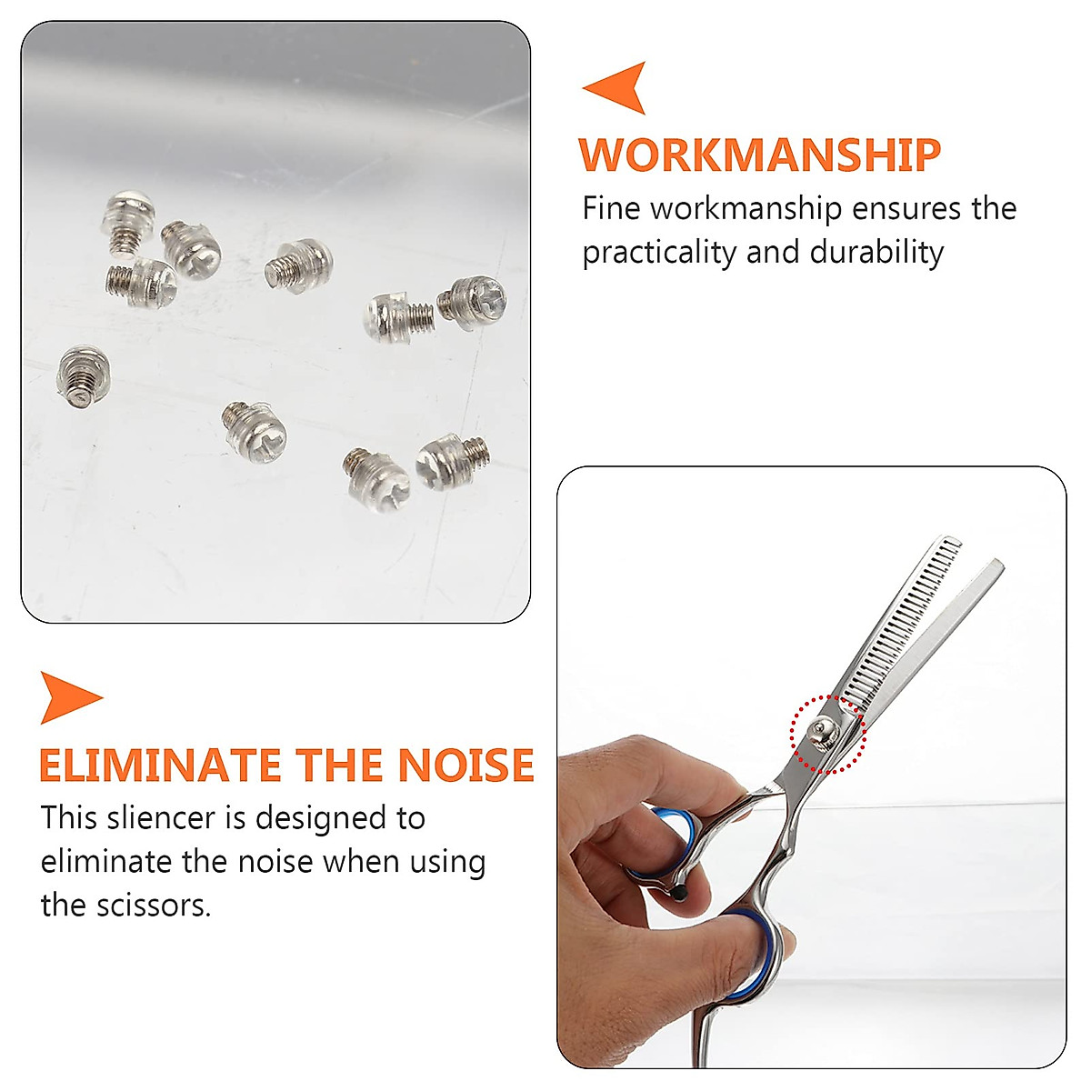 Balacoo 10pcs Hair Scissors Rubber Silencer Rubber Muffler Hair Scissor Silencer Accessories Styling Tools Barber Salon Replacement 2. 5MM Random Color