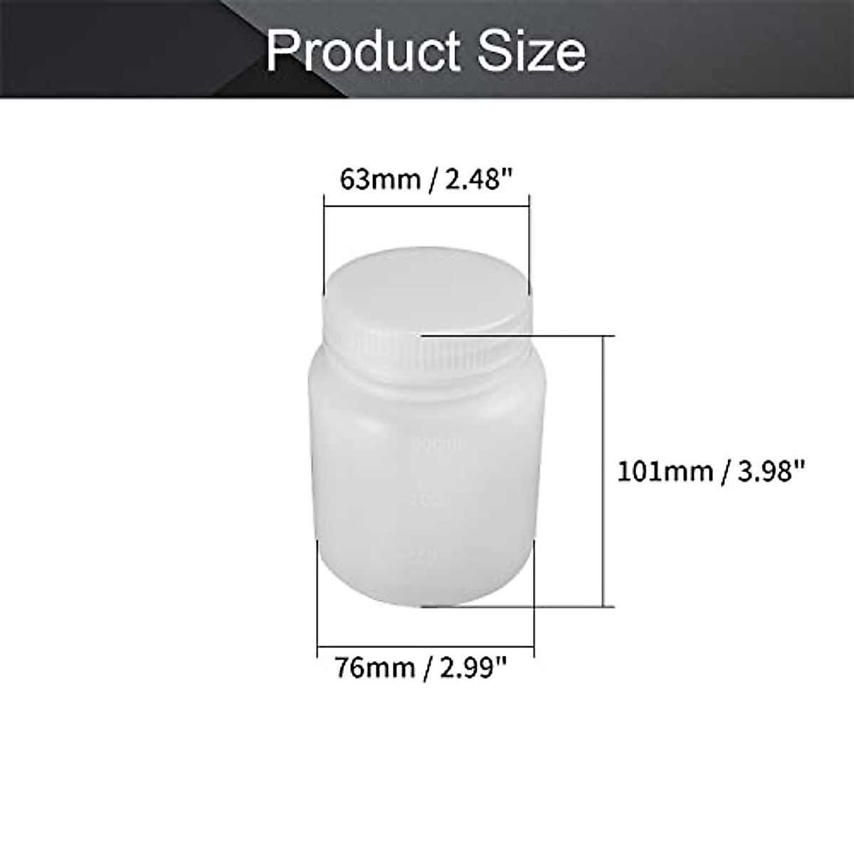 Othmro 10Pcs 300ml PE Plastic Lab Cylindrical Chemical Reagent Bottle, Wide Mouth Laboratory Reagent Bottle, Sample Sealing Liquid Storage Container for Food Store White