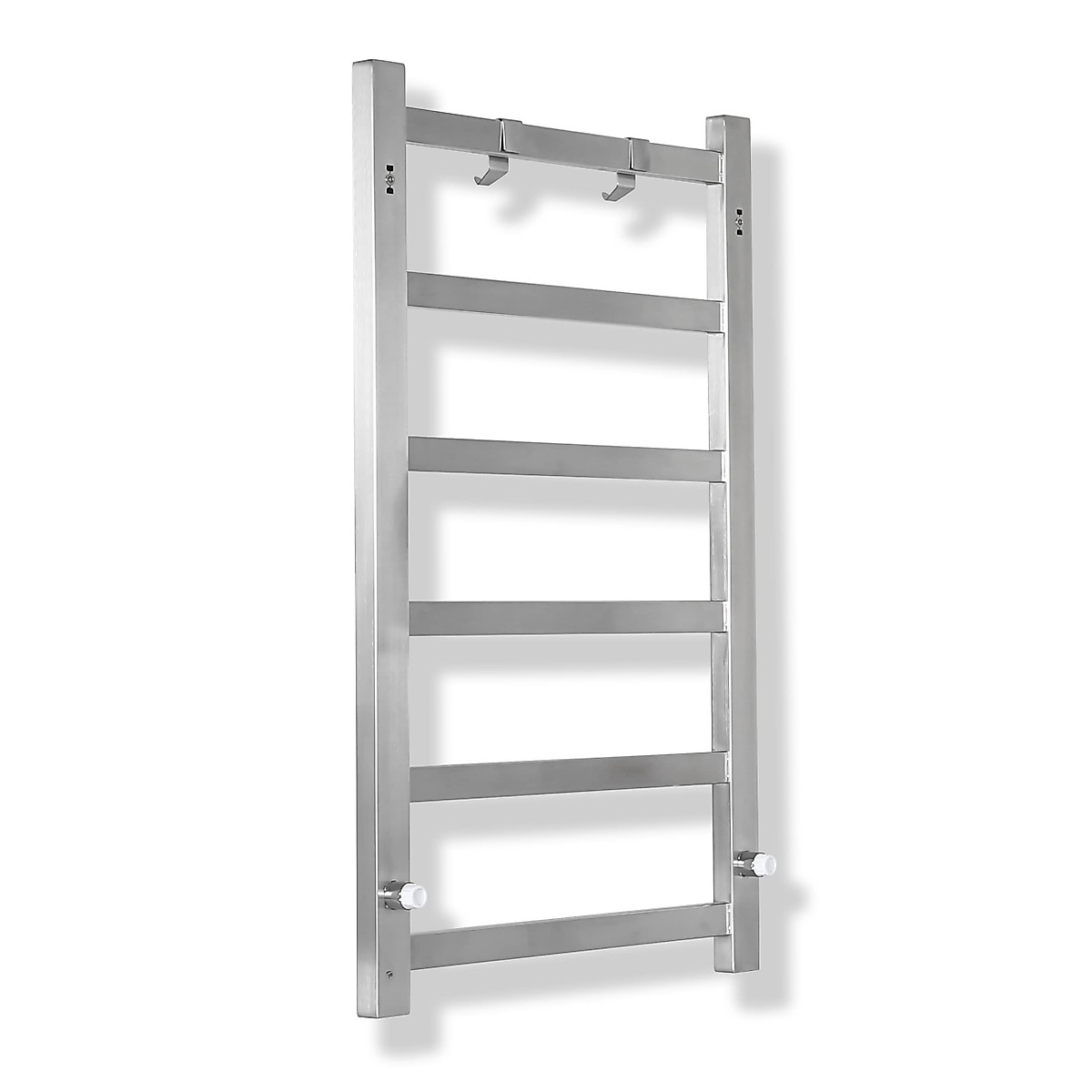 Topdattion Electric Towel Warmer | Super Thin | with Timer & Temperature Multi-Level Adjustments | Hardwired & Plug-in | 6 Bar Polished Finish