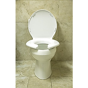 Big John Toilet Seat 2445263-3W Open Front with Cover Bariatric Toilet Seat, White
