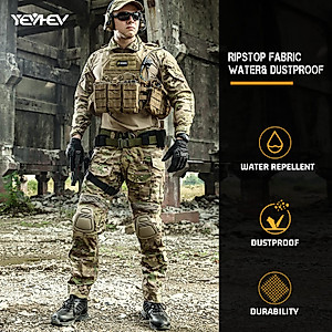 YEVHEV G3 Combat Pants Tactical Trousers Military Apparel Camouflage Clothing Paintball Gear with Knee Pads for Men