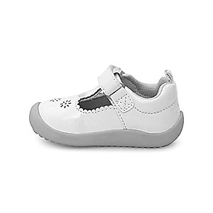 Stride Rite 360 Girls Cheyenne Mary Jane Flat, White, 5 Toddler US